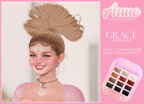 Second Life Marketplace - {Anne} - Grace Alpha Hair - Essential Pack